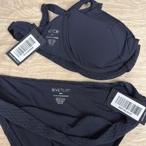Vetchy | Swim | Sporty Black Bikini With Highcut Design | Poshmark